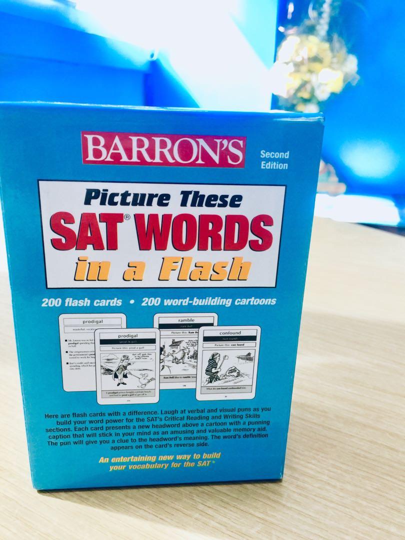 SAT Words picture flash cards (Barron ), Hobbies & Toys, Books ...