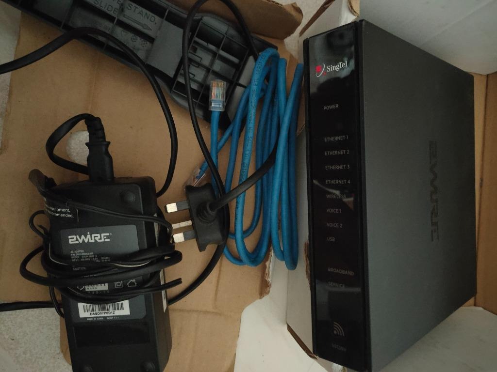 Singtel Router / 4 port Ethernet Integrated wireless-G Modem for sale ...