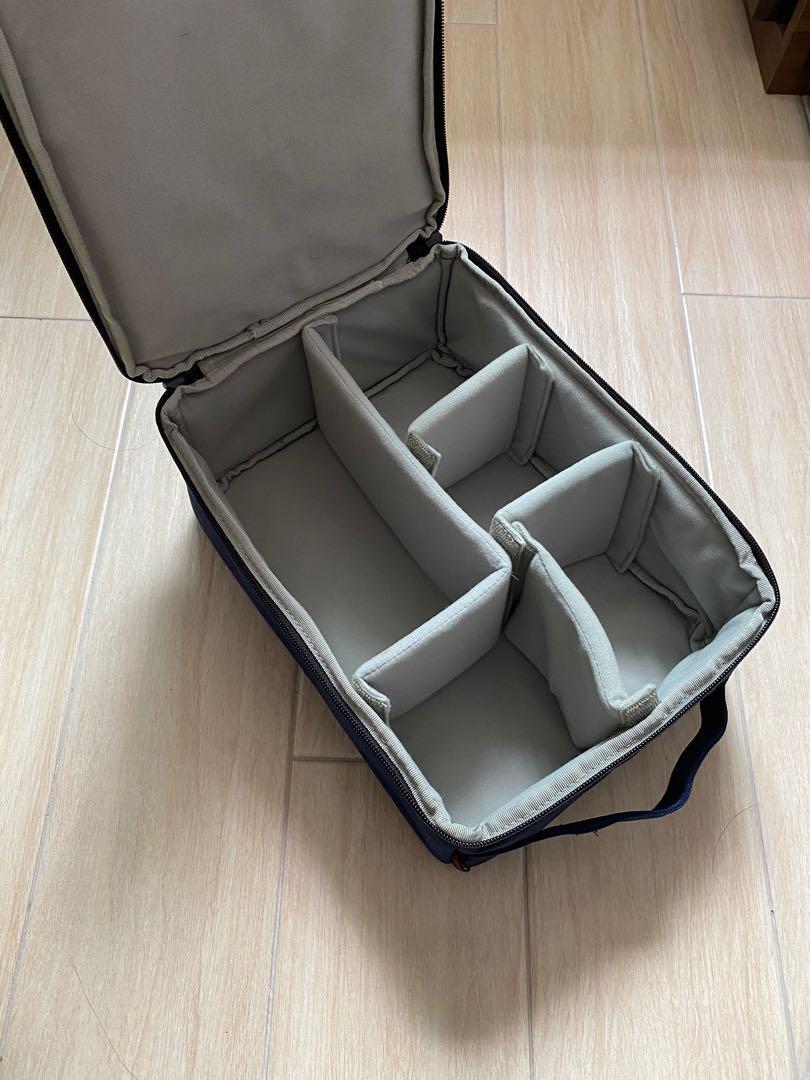 Storage organiser / camera equipment compartments / flexible separators ...