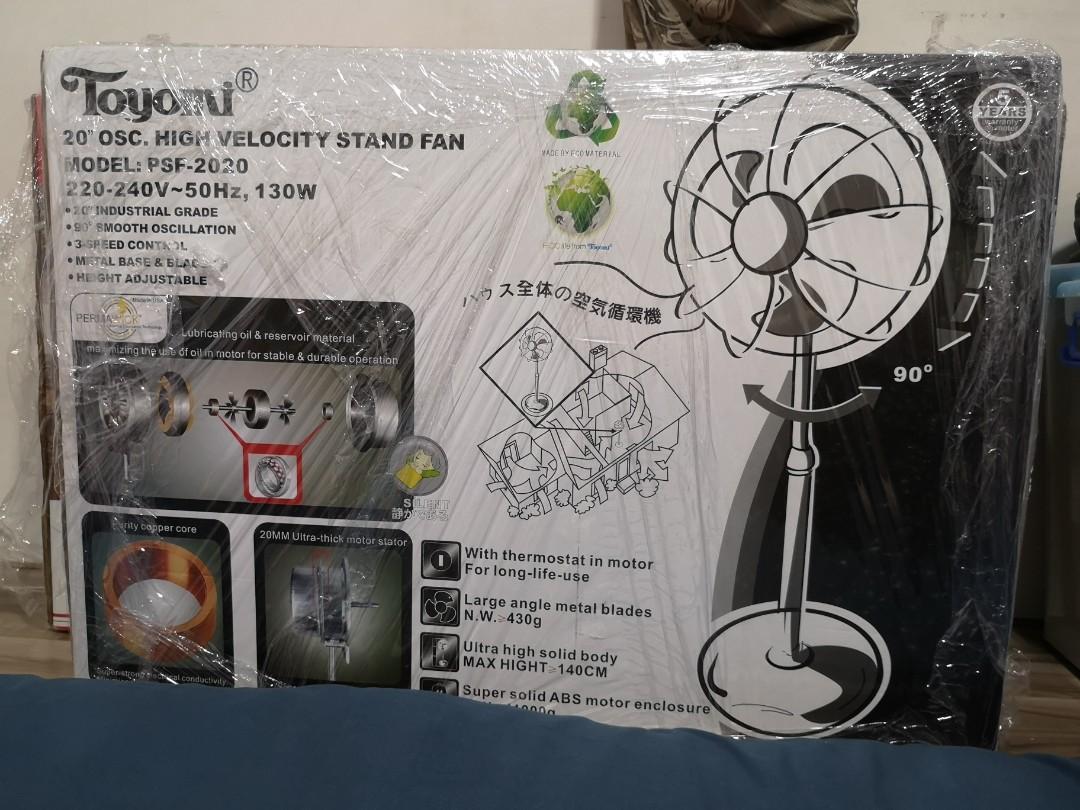 Toyomi 20" Industrial Stand Fan, Furniture & Home Living, Lighting ...