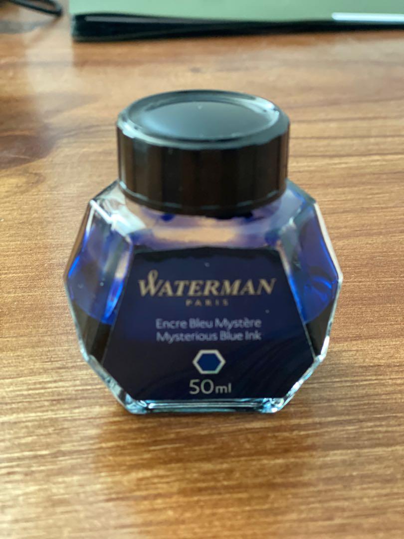 Waterman mysterious blue fountain pen ink. Ink level as shown in ...