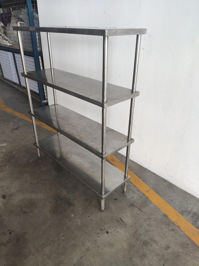 4 Tier Stainless Steel Rack, Furniture & Home Living, Kitchenware ...