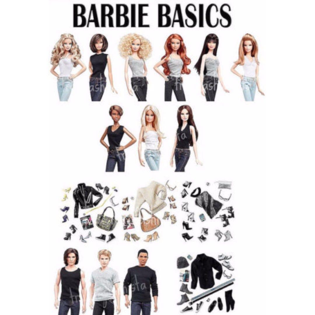 Barbie Basics Complete Full 7 Collections With Accessory Packs, Hobbies ...