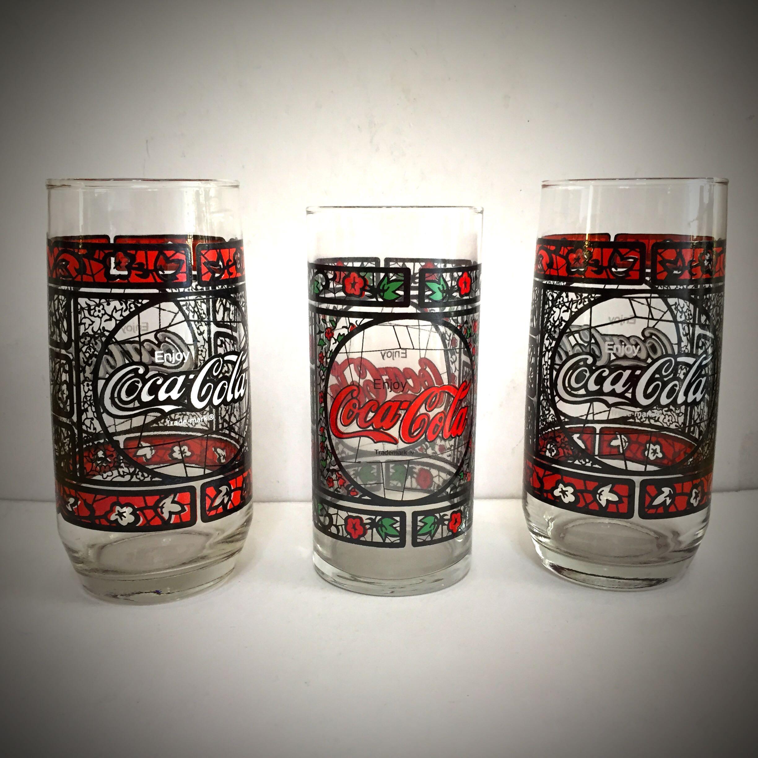 Coca Cola Drinking Glasses , NO Glass Chip, Furniture & Home Living ...