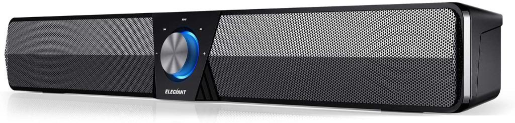 ELEGIANT Sound Bar, 20W Computer Soundbar Bluetooth 5.0 Soundbar Home ...