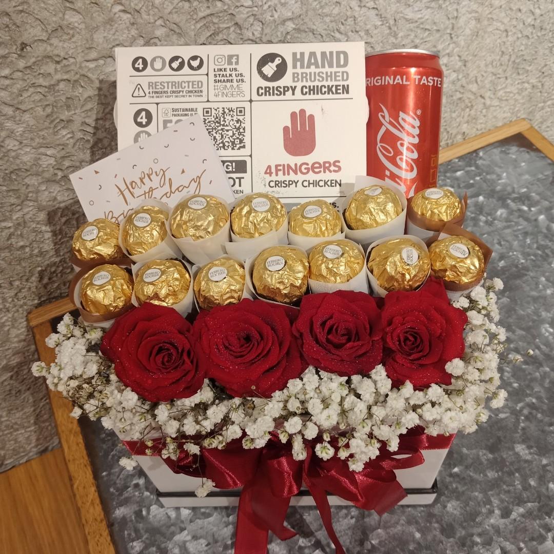 Fast Food Bouquet with Fresh Rose, Gardening, Flowers & Bouquets on ...