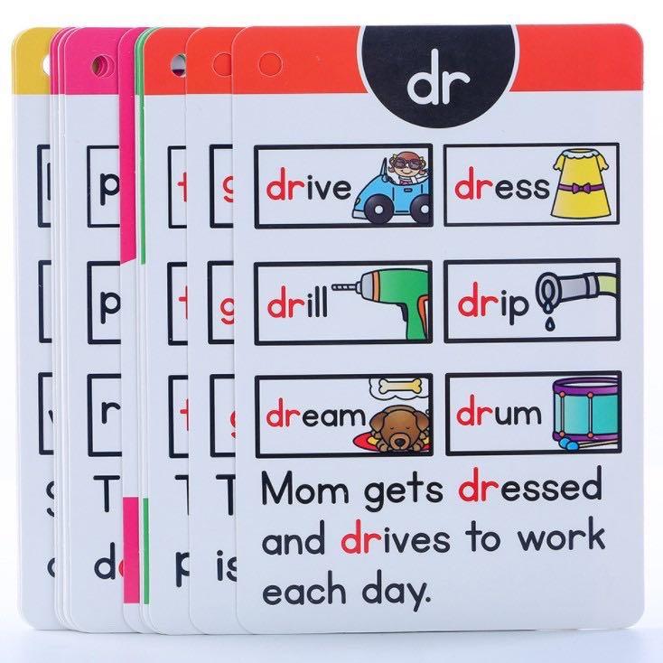 Full 15 Sets Phonics Flash Cards For Kids Read And Master Flash Cards I ...