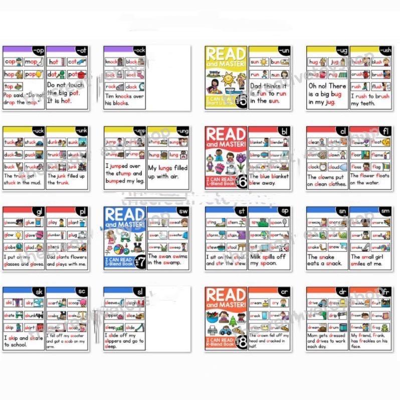 Full 15 Sets Phonics Flash Cards For Kids Read And Master Flash Cards I ...