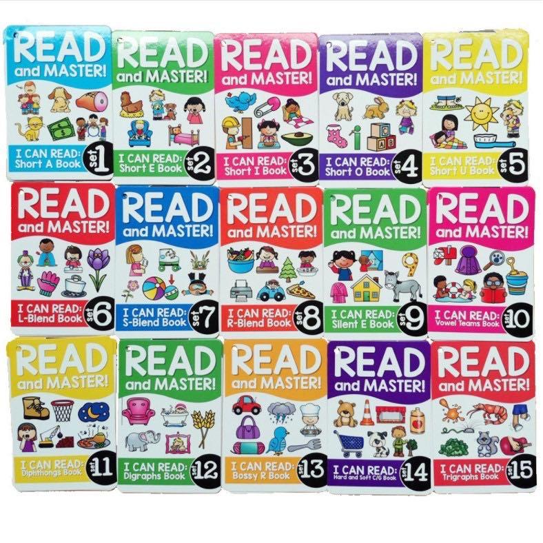 Full 15 Sets Phonics Flash Cards For Kids Read And Master Flash Cards I ...