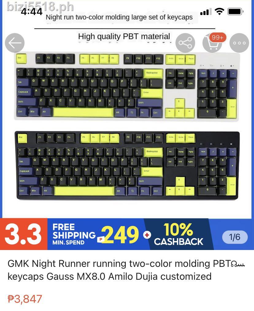 GMK Night Runner Keycaps, Computers & Tech, Parts & Accessories, Computer Keyboard on Carousell