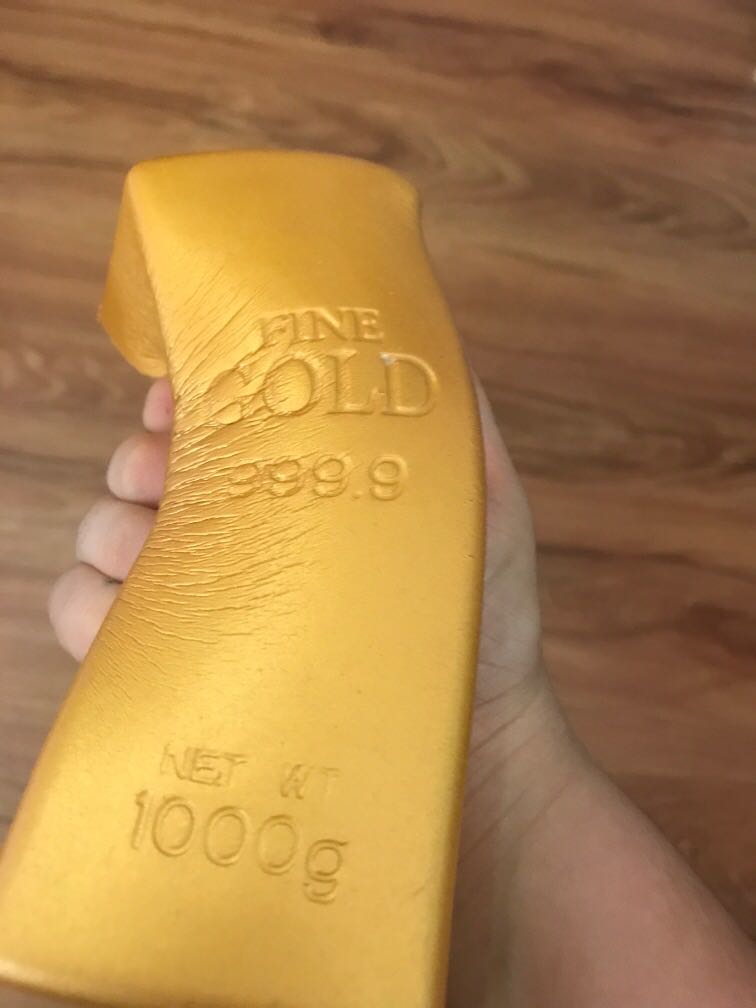 Gold bar squishy, Hobbies & Toys, Toys & Games on Carousell