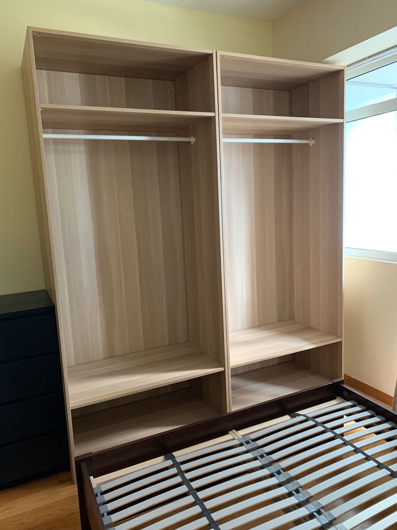 IKEA PAX open wardrobe, Furniture, Shelves & Drawers on Carousell