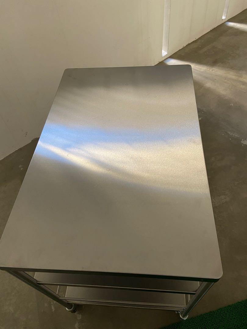 IKEA stainless still kitchen table, Furniture & Home Living, Furniture ...