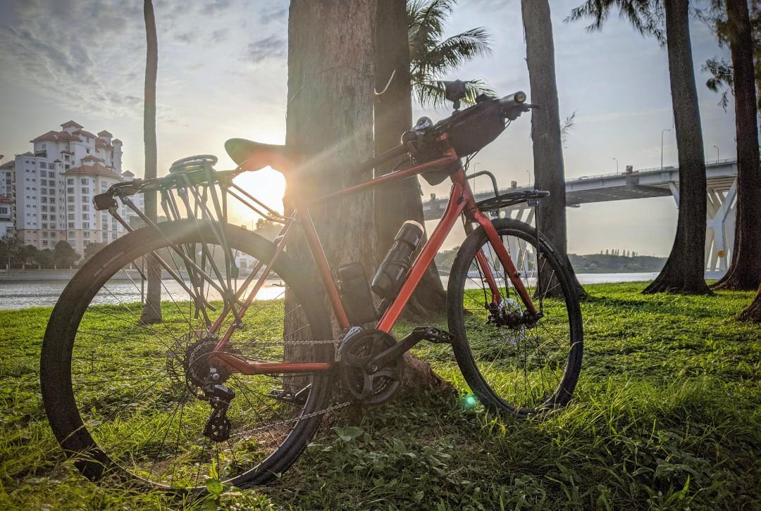 Jones H-Bar (OEM) + Custom Loop Bar Bag + ESI Grips, Sports Equipment ...