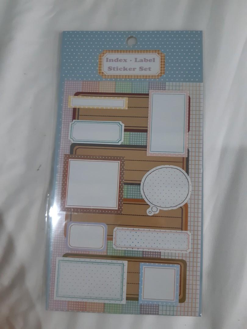 Label sticker set (3 set dlm 1 kemasan), Buku & Alat Tulis, Alat Tulis ...