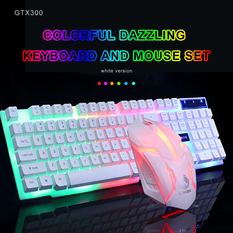 Limeme GTX300 Keyboard and Mouse Set (White), Computers & Tech, Parts ...