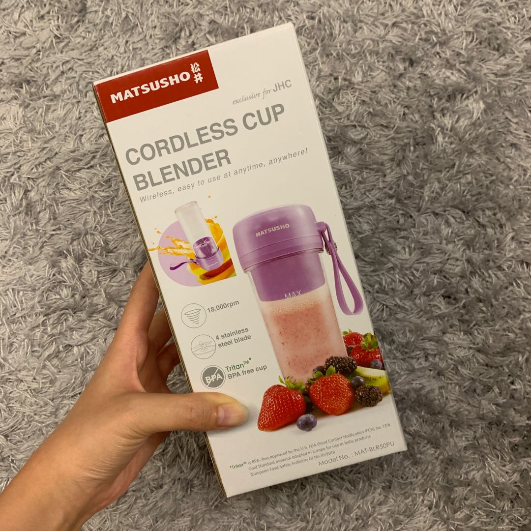 matsusho cordless cup blender, TV & Home Appliances, Kitchen Appliances ...