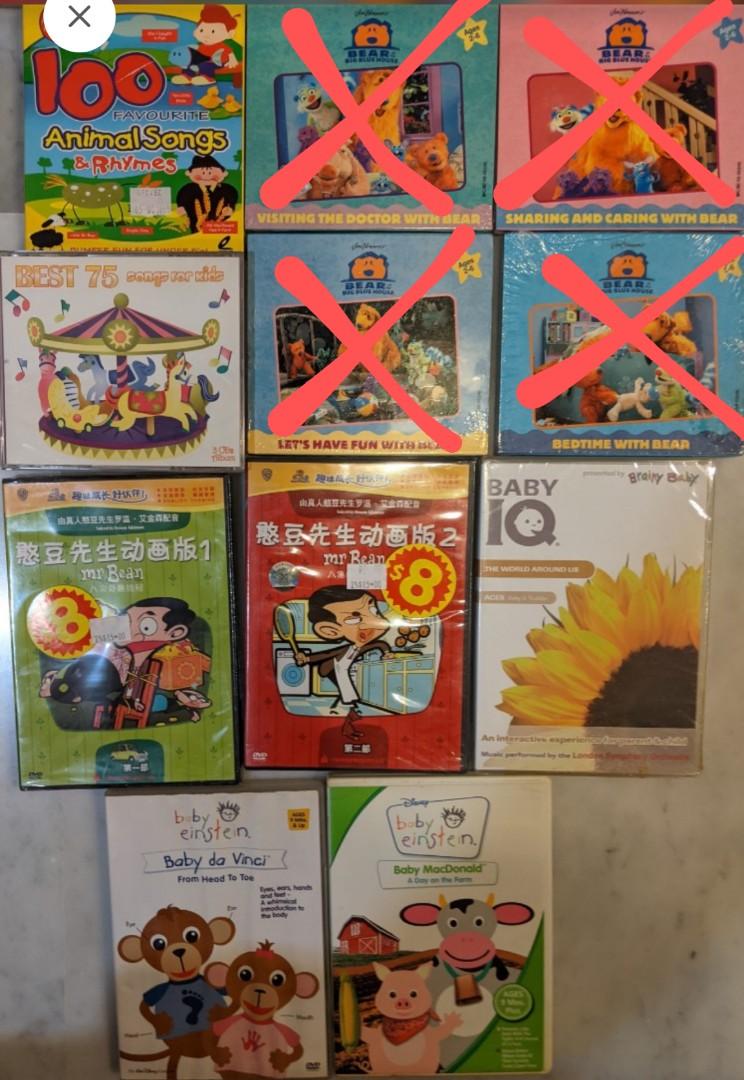 Miscellaneous CDs, VCDs, DVDs for Kids - Barney, Tintin, Elmo, Sesame ...
