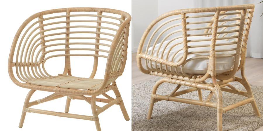 Rattan Accent Chair Rattan Side Chair Native Rattan Chair Ikea inspired ...