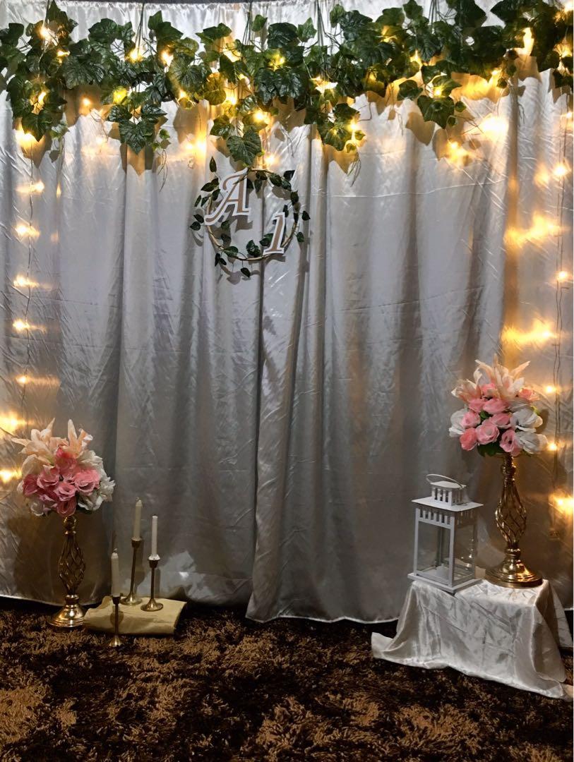 Paket backdrop Lamaran,Tunangan,Aqikah Uang tahun, Desain & Kerajinan ...