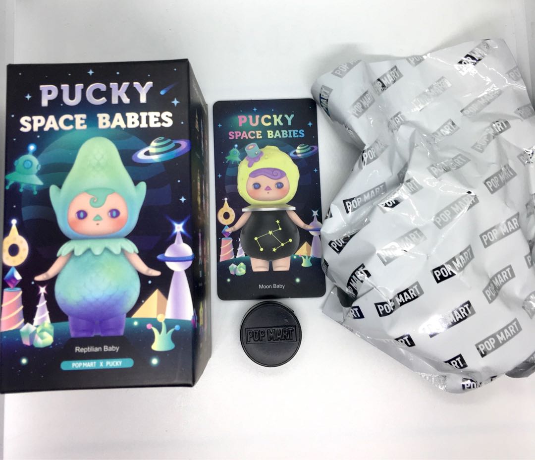 Pop Mart x Pucky Space Babies Popmart 畢奇 太空 系列 - Moon Baby, 玩具 & 遊戲類 ...