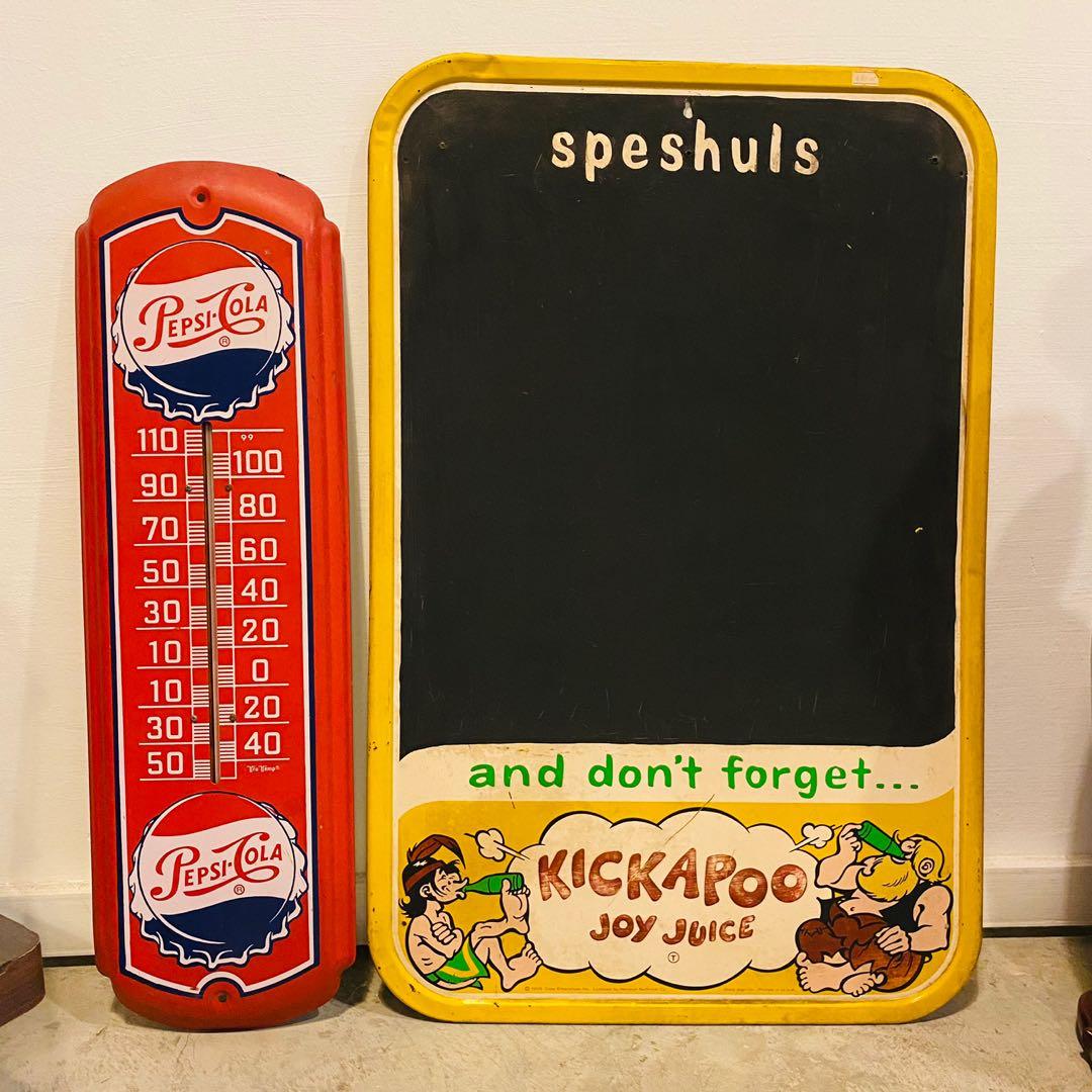 Rare Vintage Signboards - Pepsi Cola & Kickapoo, Furniture & Home ...