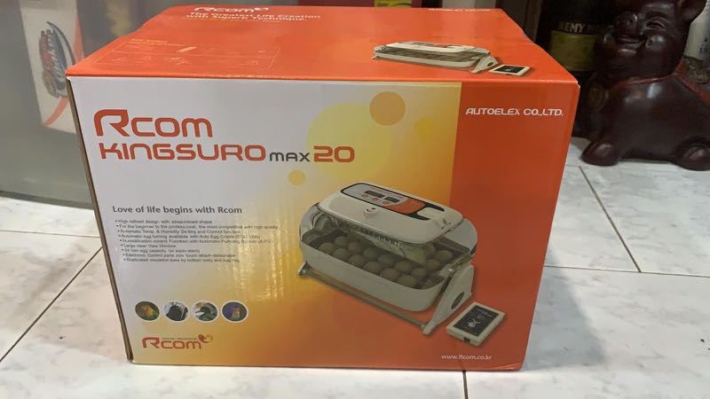 Rcom King Suro Max-20 Eggs Incubator, Pet Supplies, Homes & Other Pet ...