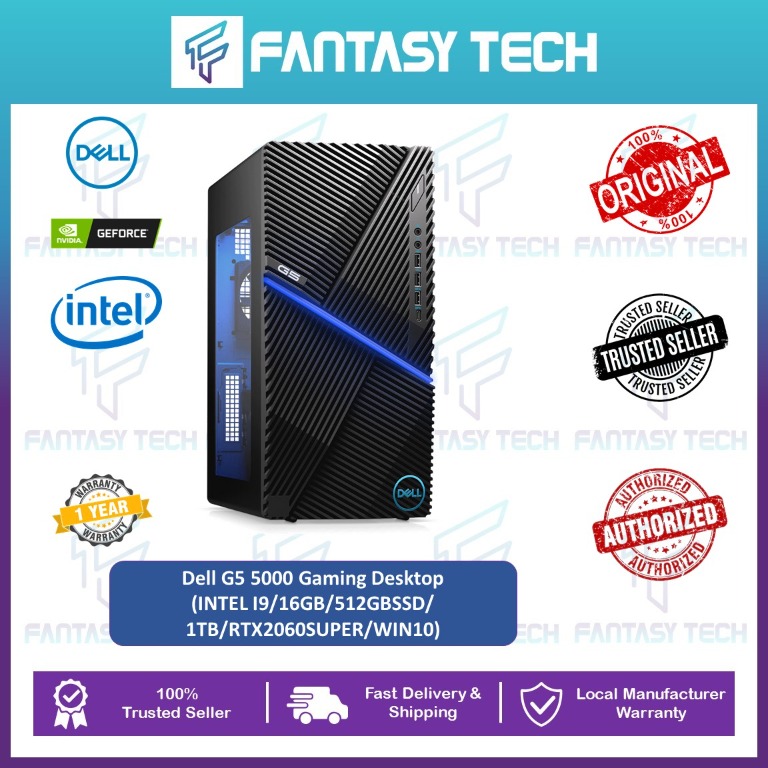 [READY STOCK] Dell G5 5000 Gaming Desktop (INTEL I9/16GB/512GB SSD/1TB ...