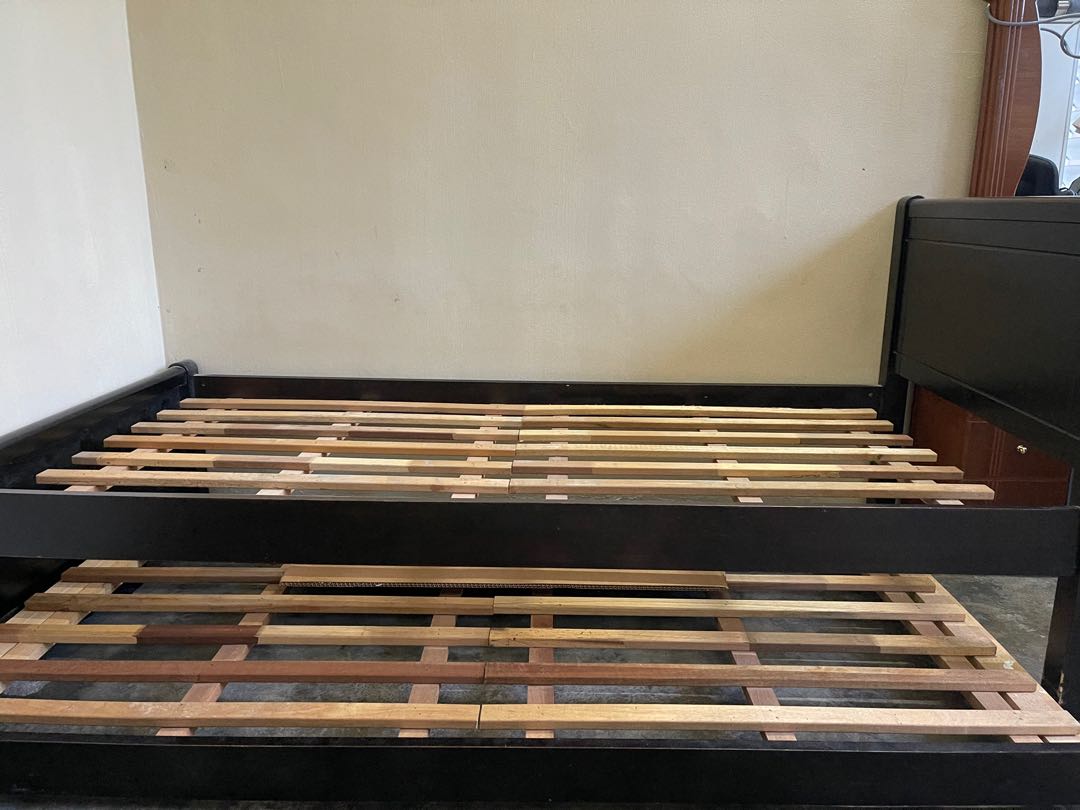 Roll-Out Solid Wooden Bed Frame, Furniture & Home Living, Furniture ...