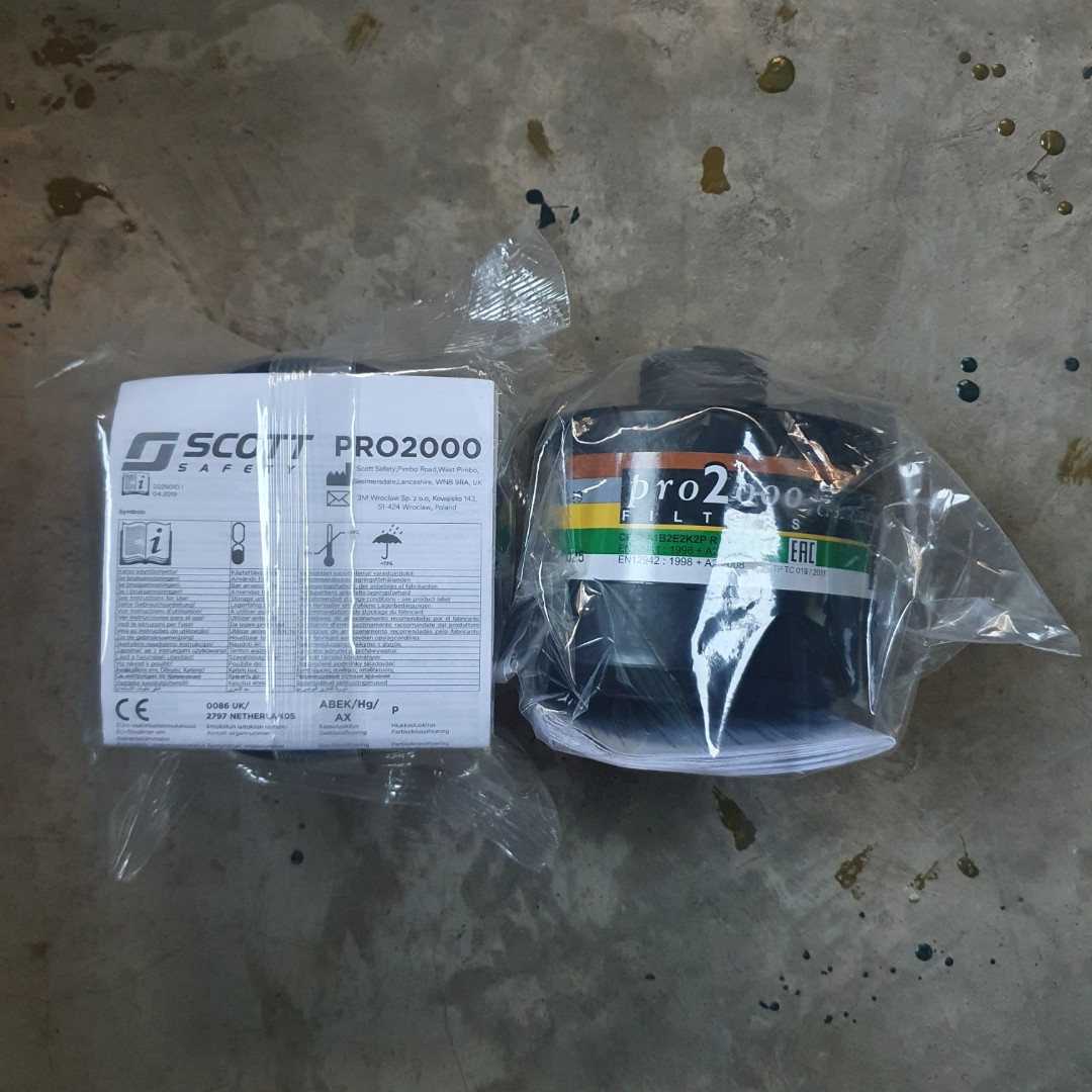 Scott Safety PRO2000 ABEKP3 CBRN High Flow Respirator Gas Mask Filter ...