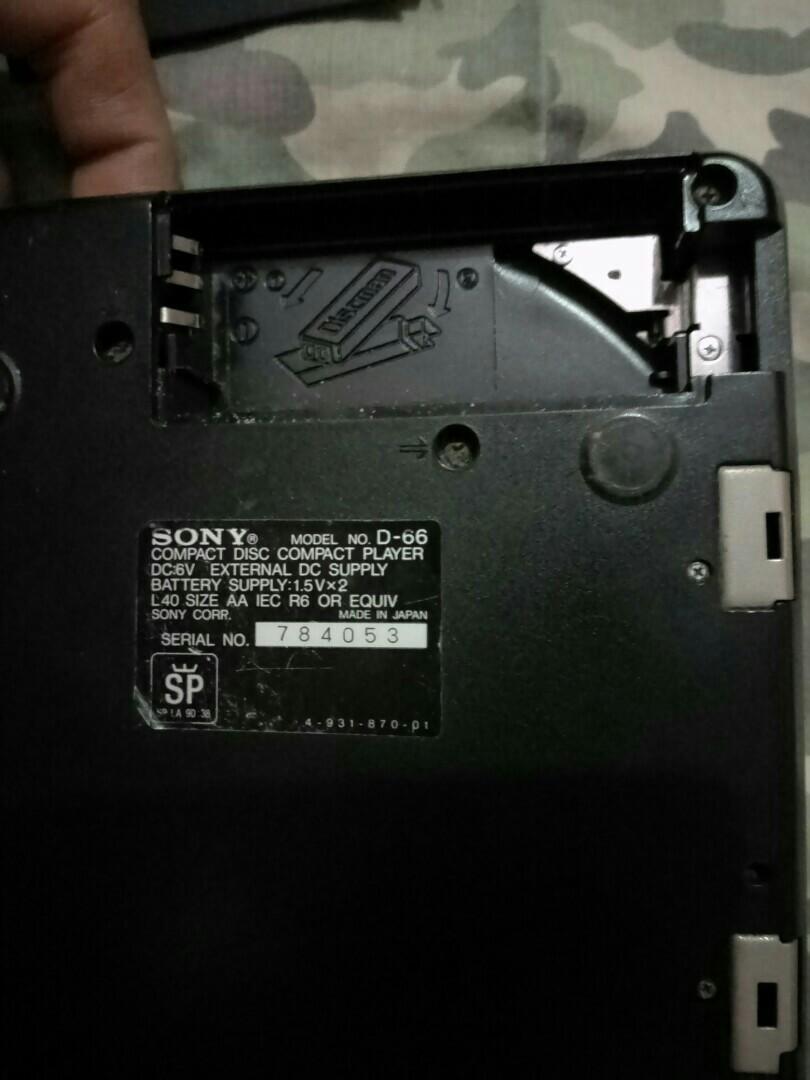 Sony discman d66, 音響器材, 可攜式音響設備 - Carousell