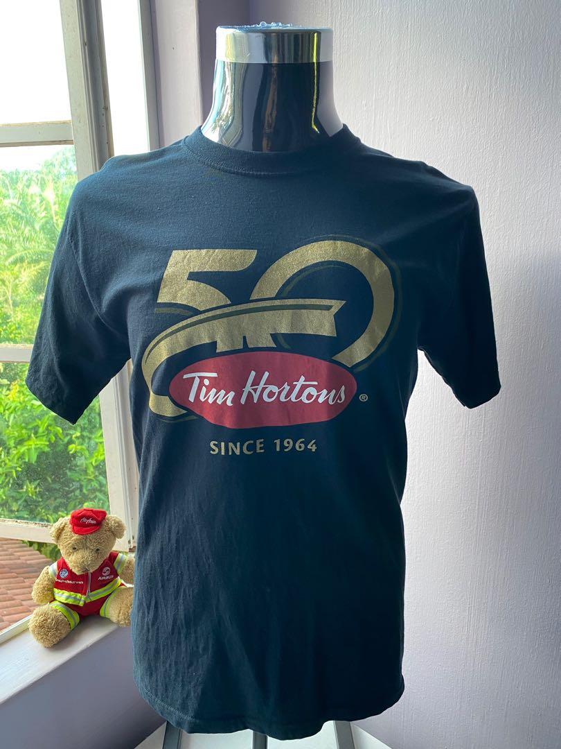 TIM HORTONS 50th Anniversary Printed Round Neck T-Shirt, Men's Fashion ...