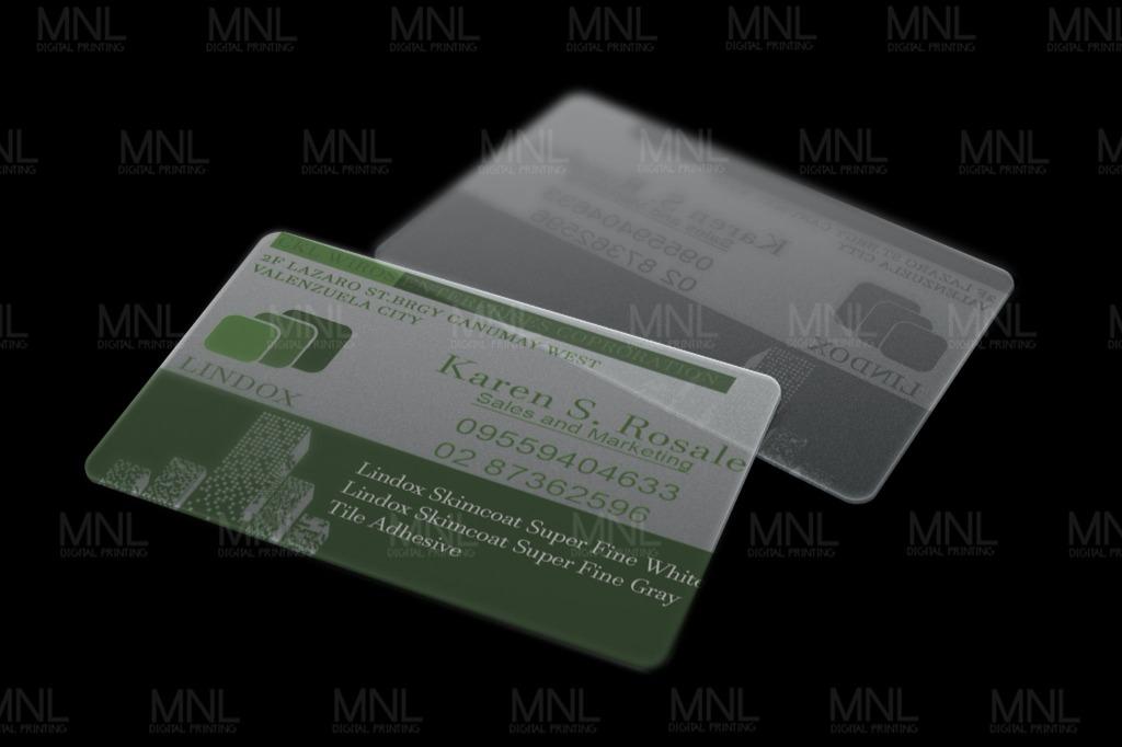 Transparent Calling Card Free Layout ( 100 Pcs), Hobbies & Toys ...