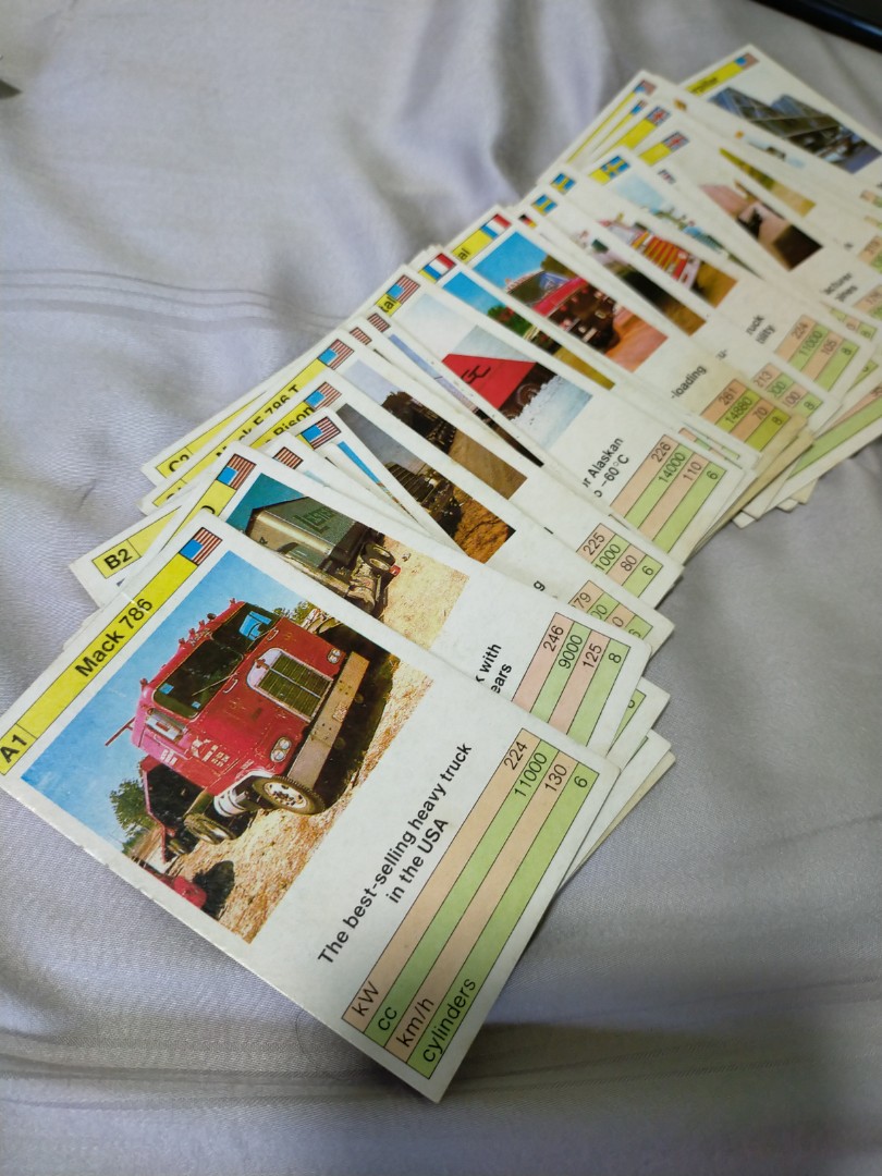 Vintage top trumps card truck edition complete, Vintage & Collectibles ...