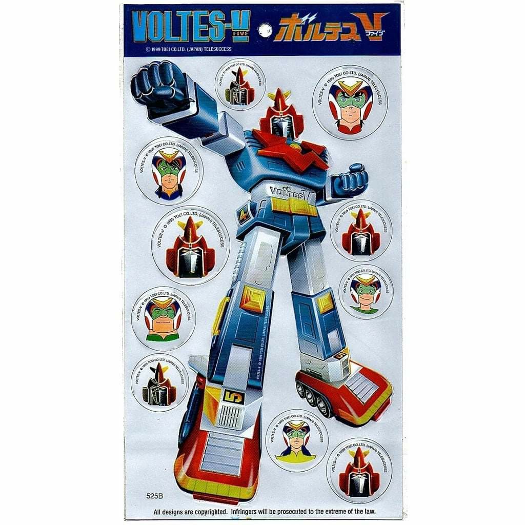 Voltes v sticker ( vintage), Hobbies & Toys, Toys & Games on Carousell