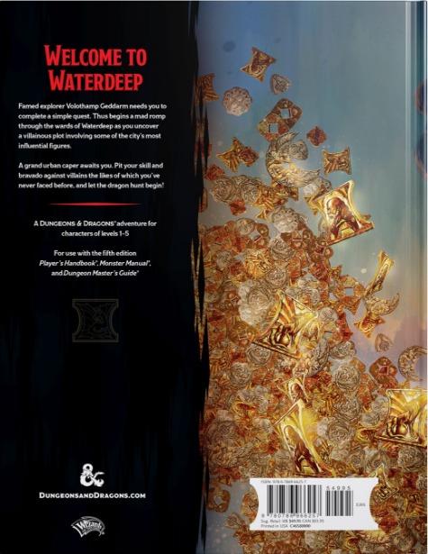 Waterdeep Dragon Heist - Dungeons & Dragons Adventure Book, Hobbies ...