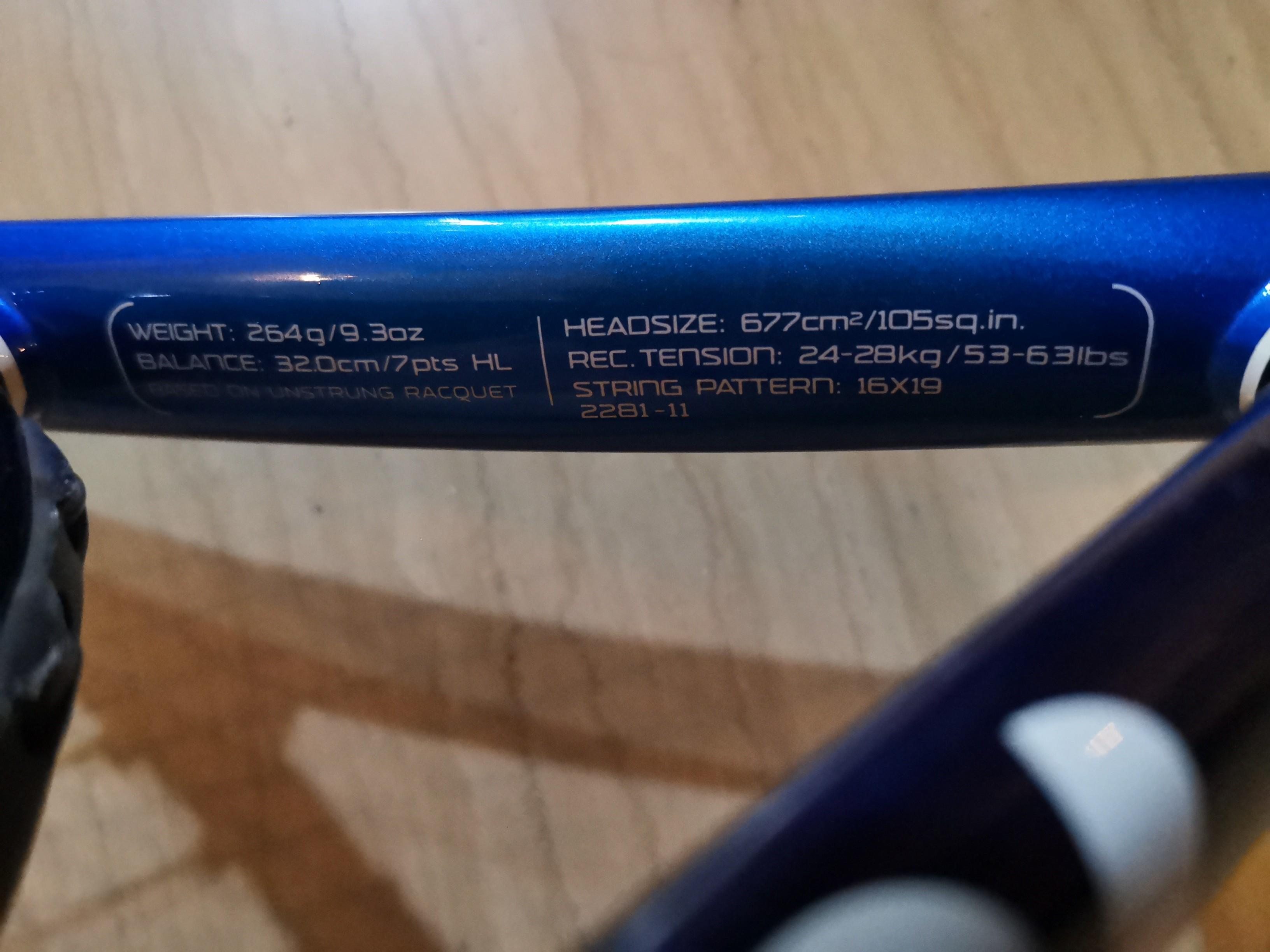 Wilson Blx tidal force tennis racket, Sports Equipment, Sports & Games ...