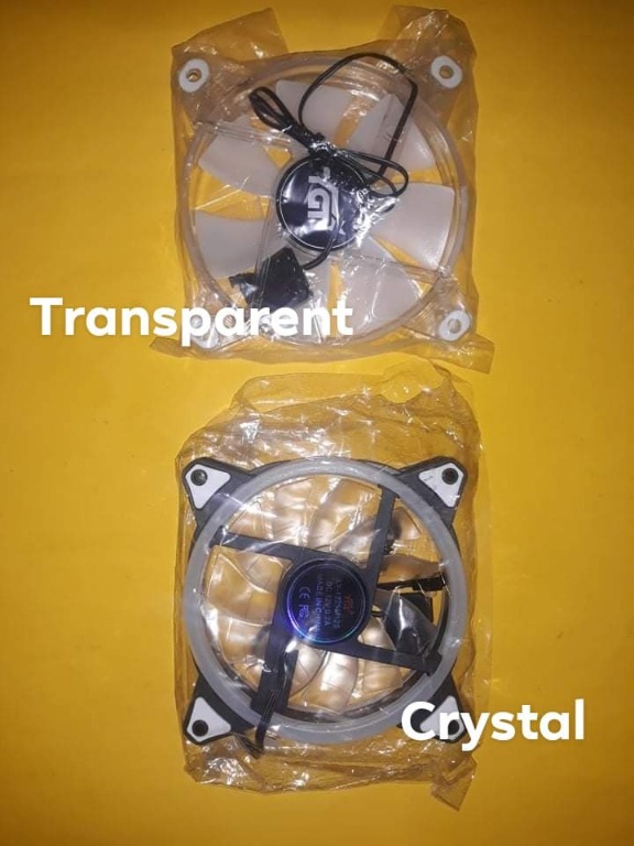 YGT Transparent/Crystal RGB Fan, Computers & Tech, Parts & Accessories ...