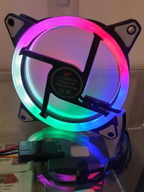 YGT Transparent/Crystal RGB Fan, Computers & Tech, Parts & Accessories ...