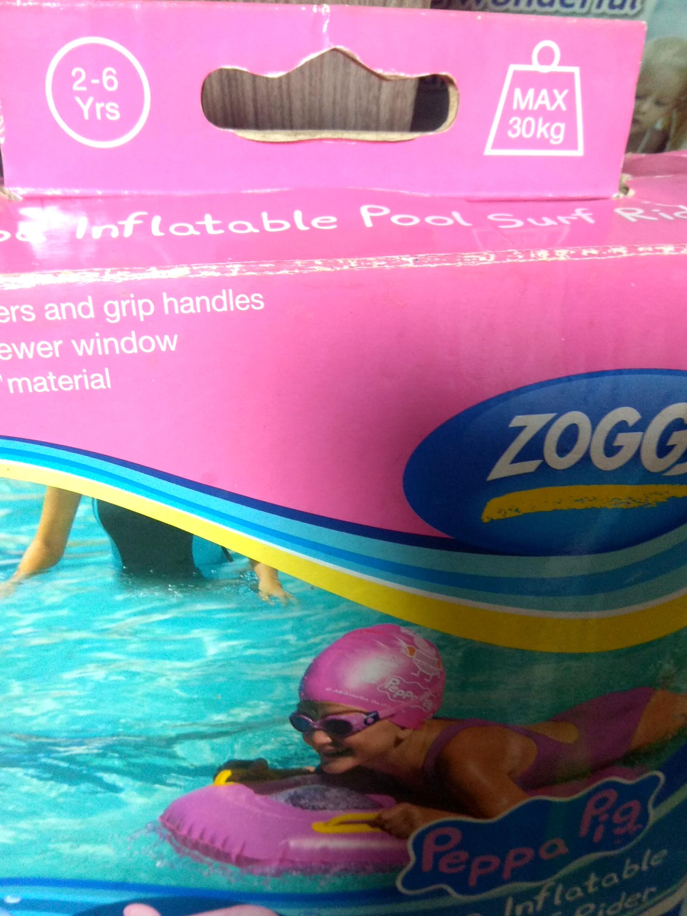 ZOGGS - Peppa Pig Inflatable Pool Surf Rider, Everything Else on Carousell