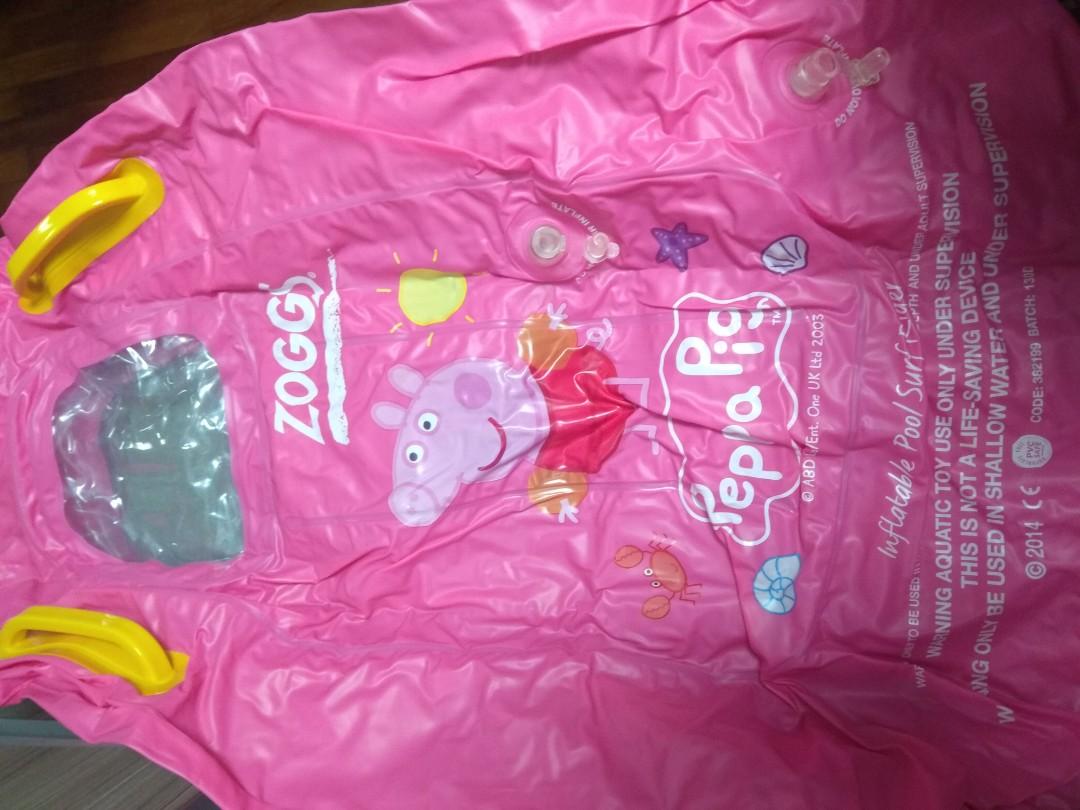 ZOGGS - Peppa Pig Inflatable Pool Surf Rider, Everything Else on Carousell