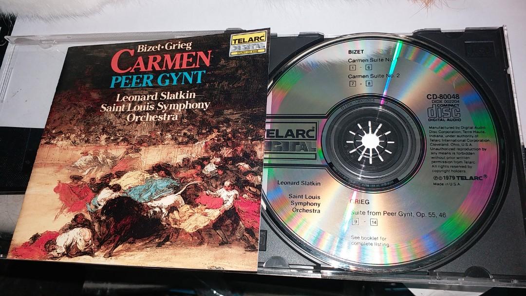 古典名盤 TELARC美版 LEONARD SLATKIN BIZET: CARMEN / GRIEG: PEER GYNT 舊美版 CD 無IFPI, 興趣及遊戲, 收藏品及紀念品, 明星 ...