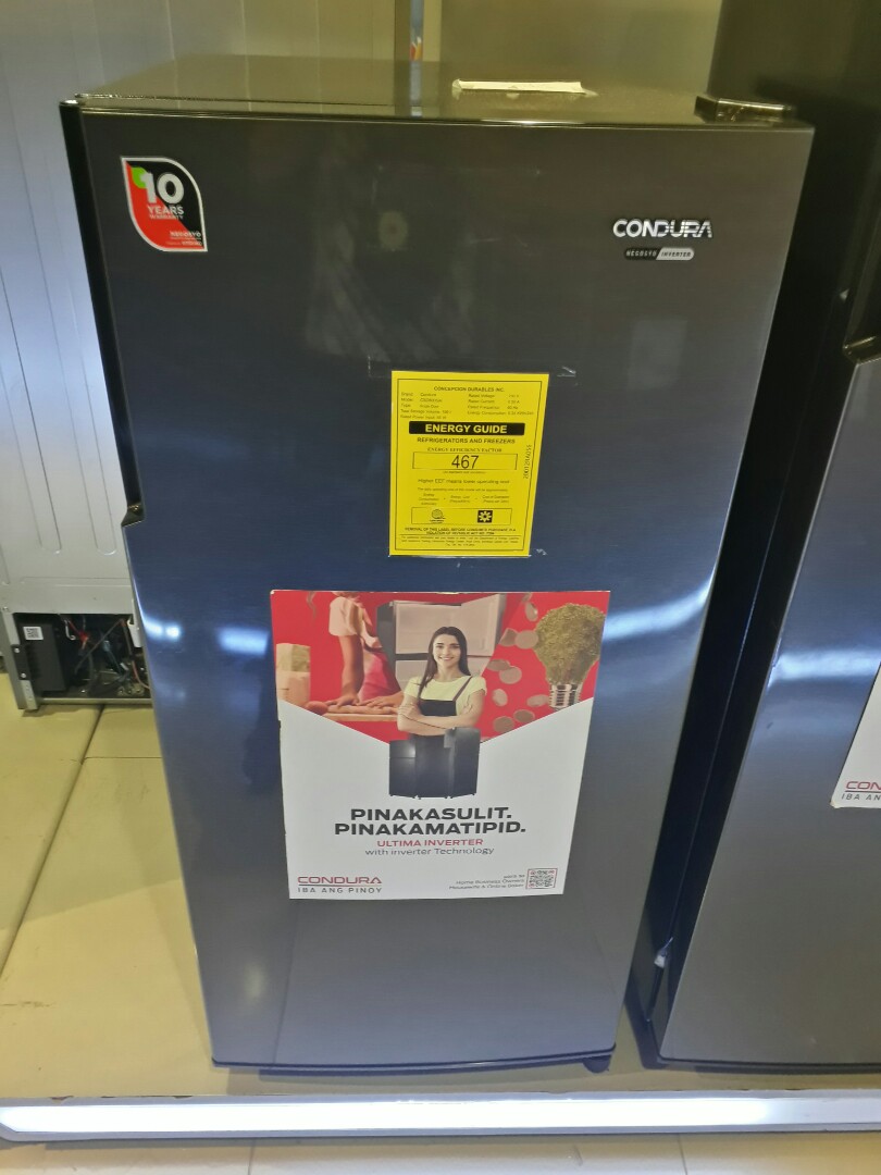 Condura Inverter Refrigerator Single Door 5.8cft 6.8cft 7.3cft, TV ...