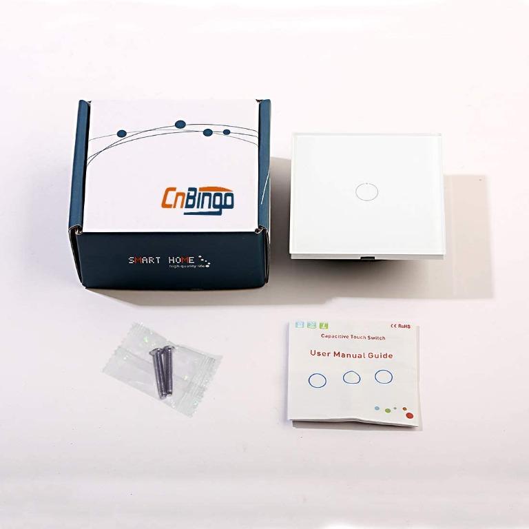 CNBINGO WiFi Single Touch Light Switch, Smart Switch Work with Alexa ...