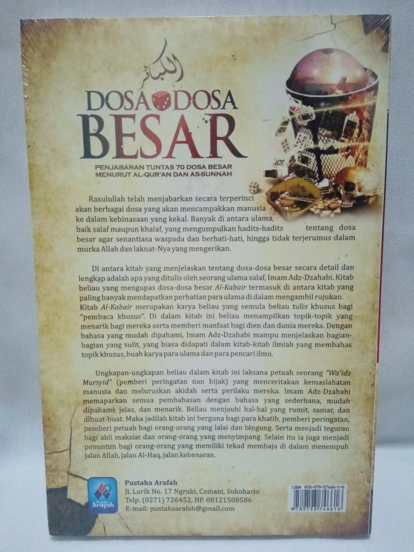 Dosa-dosa Besar. Penjabaran Tuntas 70 Dosa Besar Menurut Al-Quran dan ...
