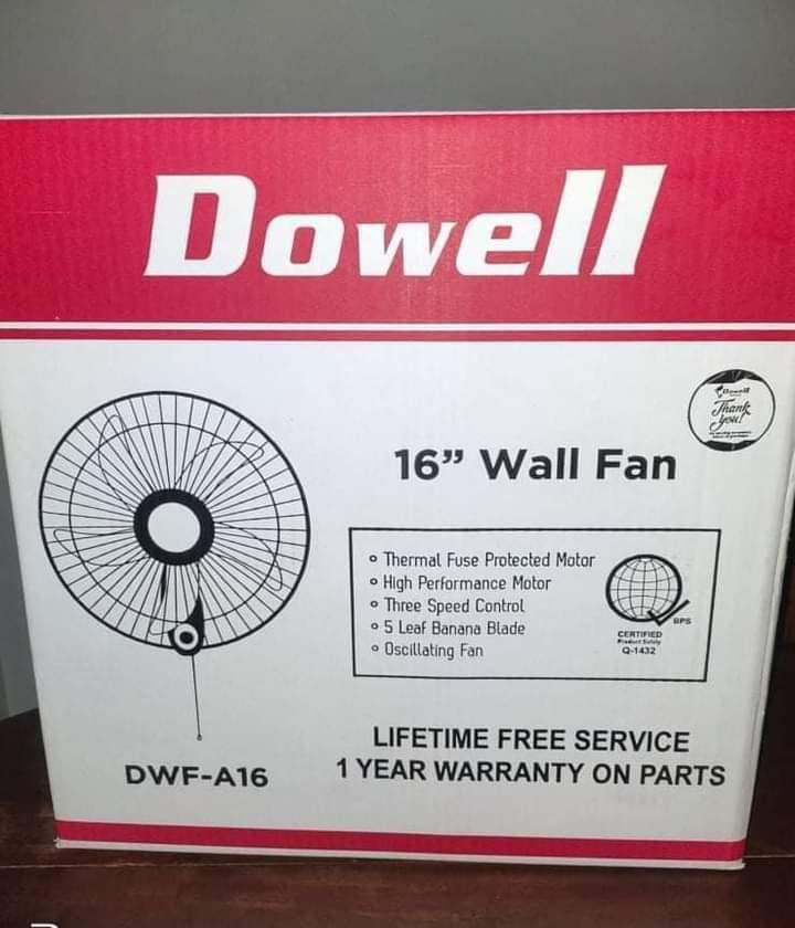 Dowell Electric fan, stand fan, desk fan, orbit fan, wall fan, exhaust ...