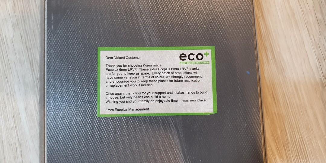 Ecopluz Vinyl Flooring Planks (Loose 17 pcs), Everything Else on Carousell