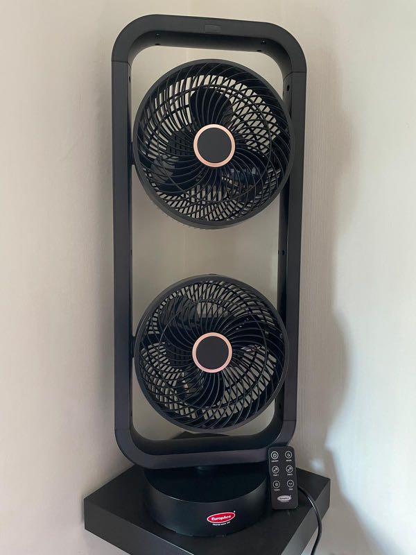 Europace 9” Duo Turbo Oscillating Fan EQQ7921S, Furniture & Home Living ...