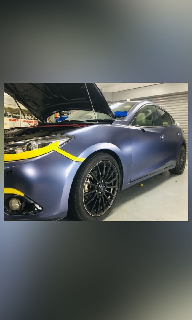 Full wrap matte midnight blue, Car Accessories, Accessories on Carousell