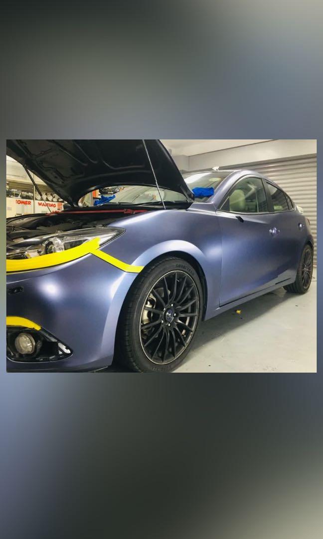 Full wrap matte midnight blue, Car Accessories, Accessories on Carousell